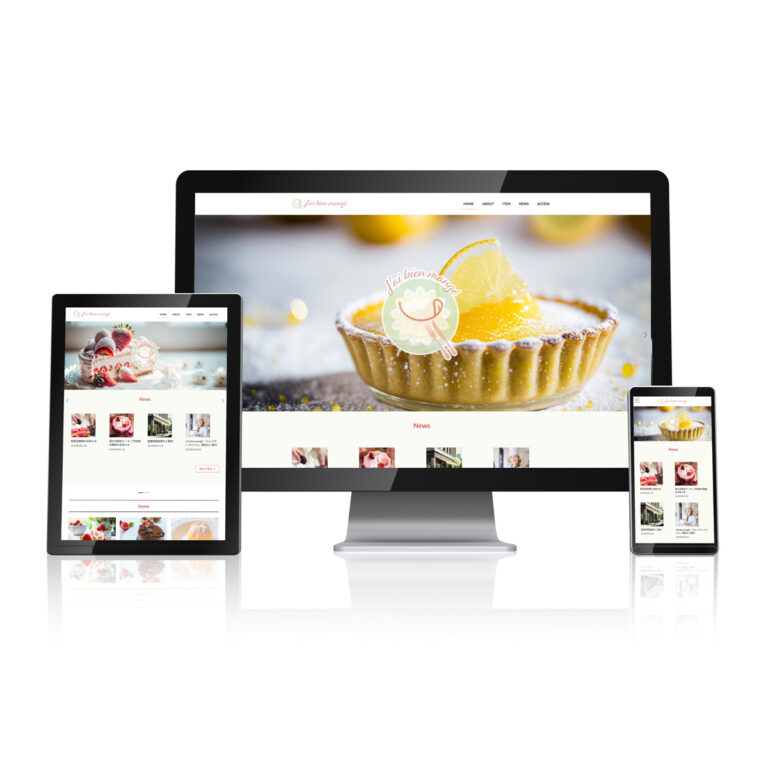 ケーキショップサンプルサイトデザイン - KIPPO DESIGN